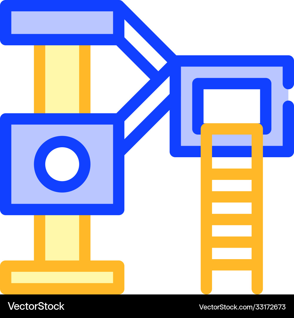 Playground for cat color icon Royalty Free Vector Image