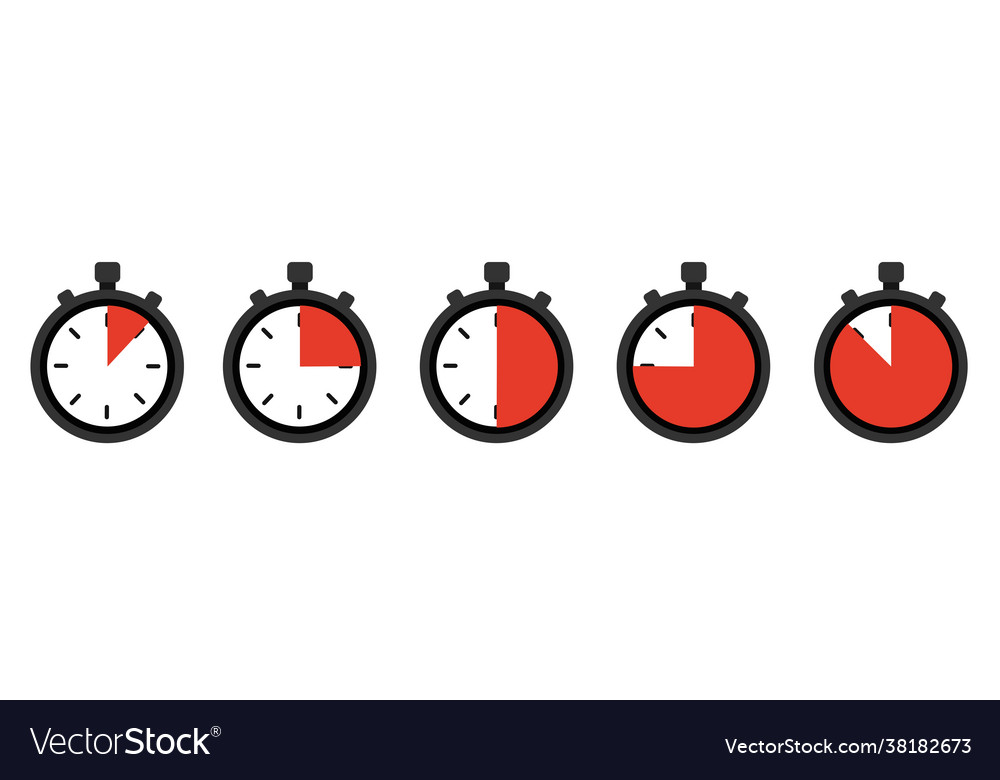 Timers set on white background web timer icon Vector Image