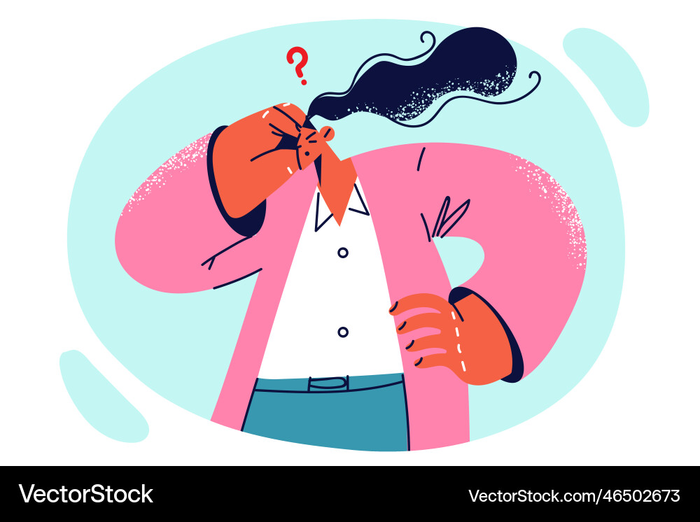 Woman thought scratching head reflecting on Vector Image