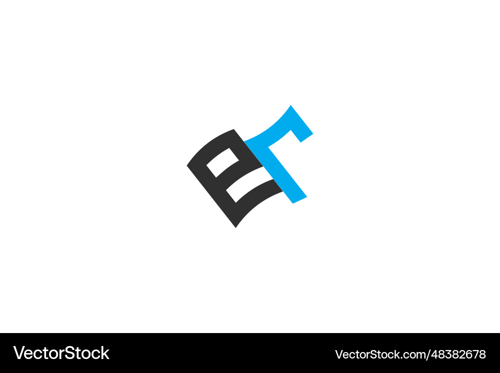 Alphabet initials logo re er r and e Royalty Free Vector