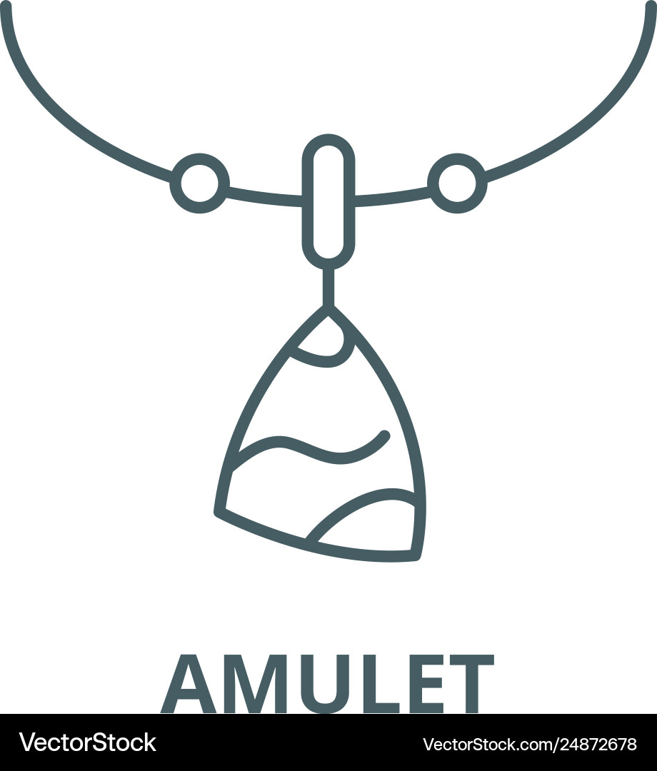 Amulet line icon outline sign Royalty Free Vector Image