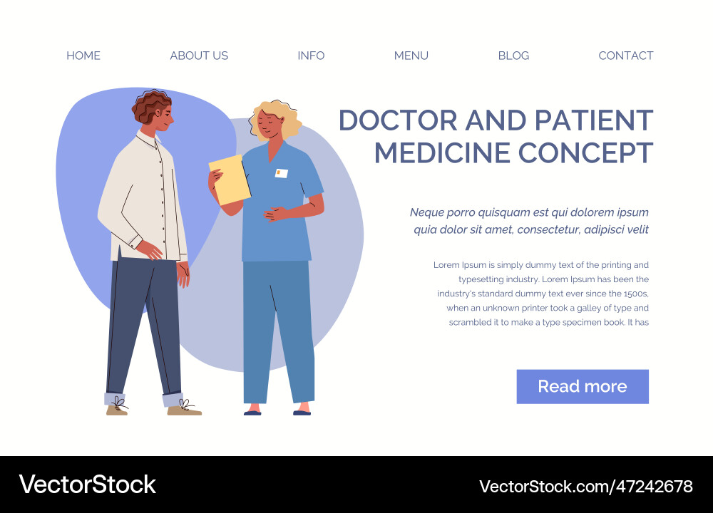 Doctor is talking to patient Royalty Free Vector Image