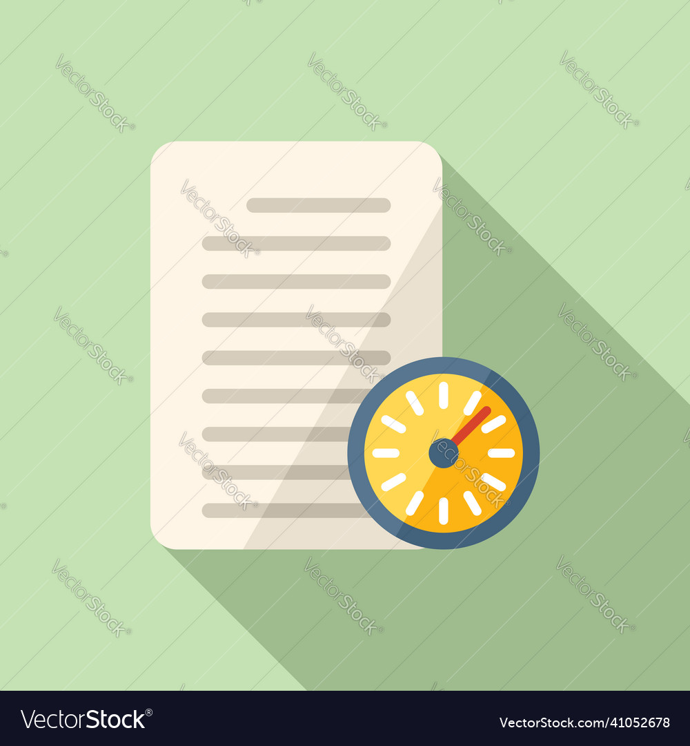Fast final exam icon flat academic study Vector Image Fast final exam icon flat academic study Vector Image