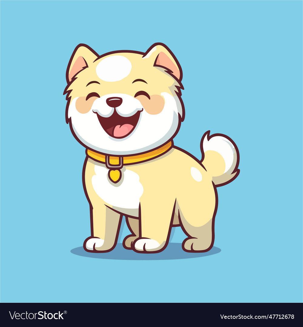 Fluffy puppy cute cartoon dog Royalty Free Vector Image Fluffy puppy cute cartoon dog Royalty Free Vector Image