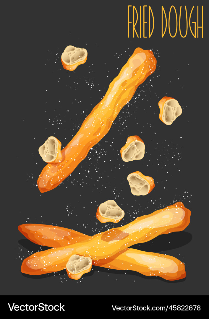 Fried dough Royalty Free Vector Image - VectorStock