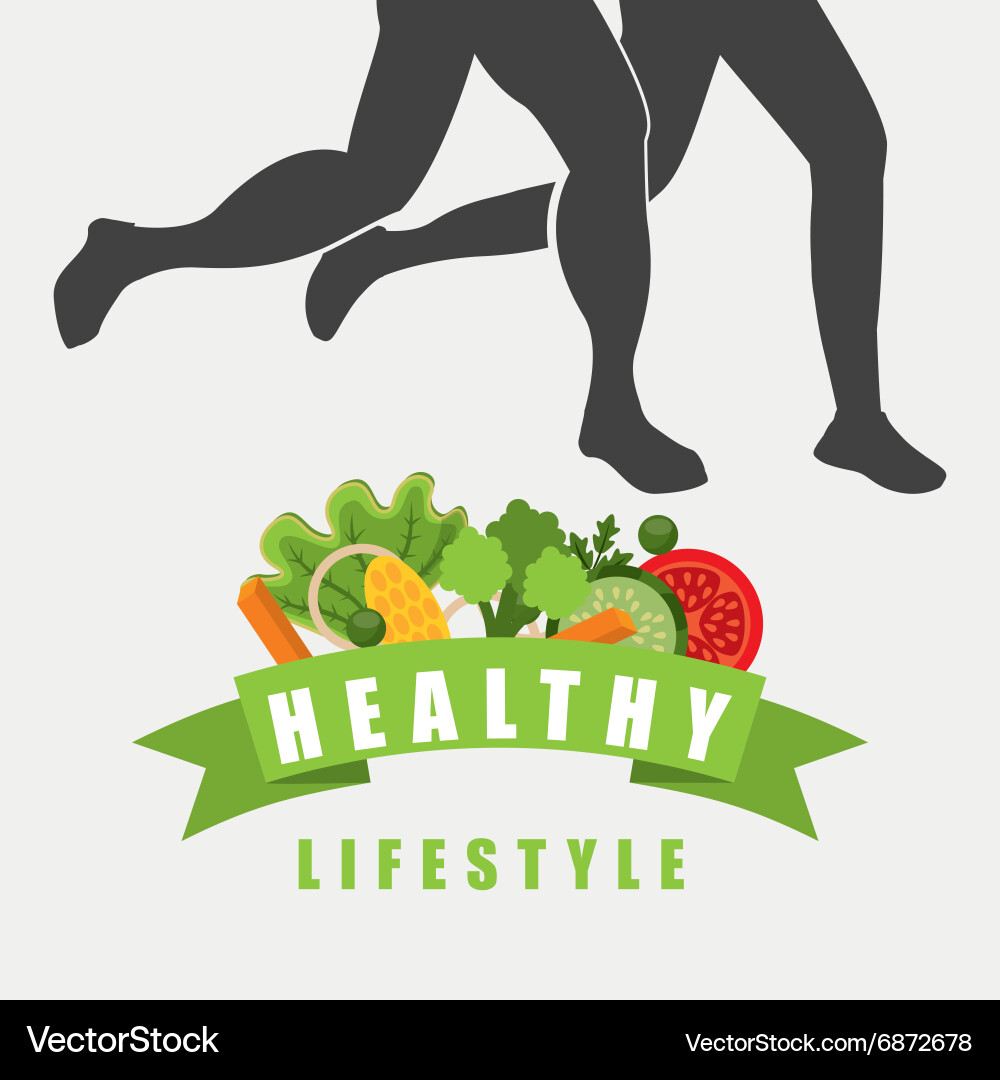 Healthy lifestyle design Royalty Free Vector Image