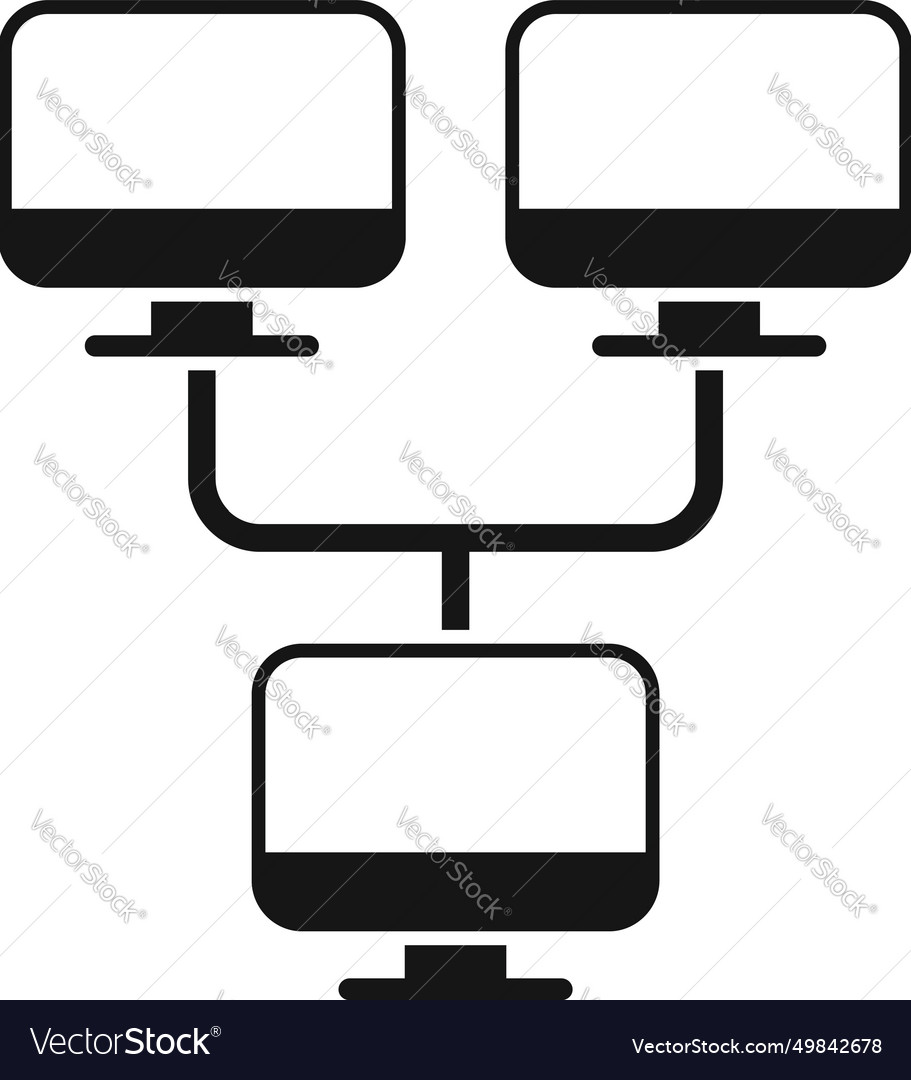 Internet computer network icon simple Royalty Free Vector