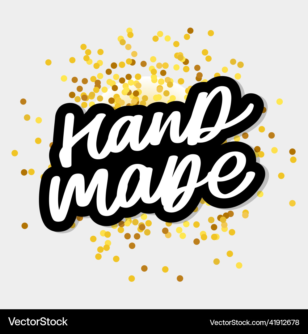 Label or logo with lettering hand made flat Vector Image