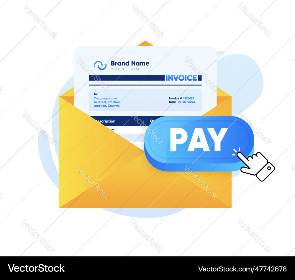Minimal corporate business invoice template bill Vector Image