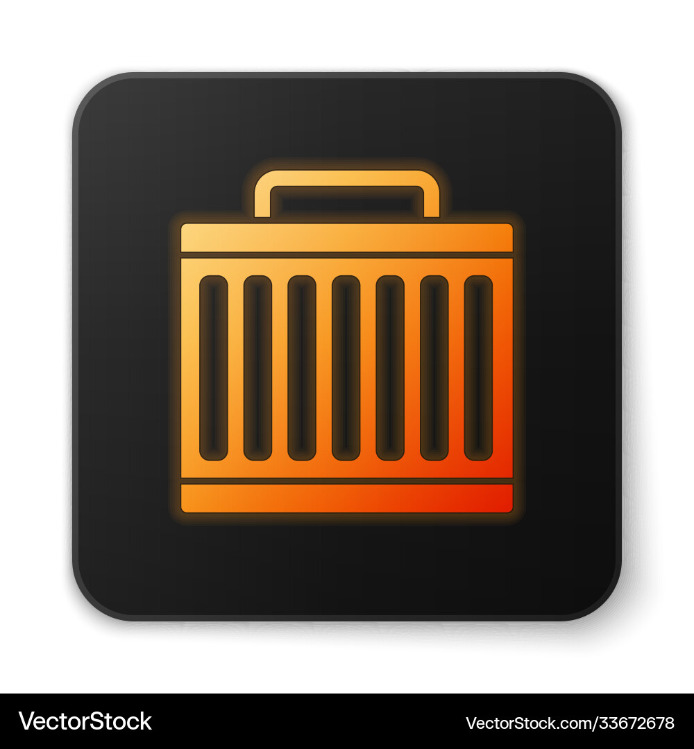 Orange glowing neon car radiator cooling system Vector Image
