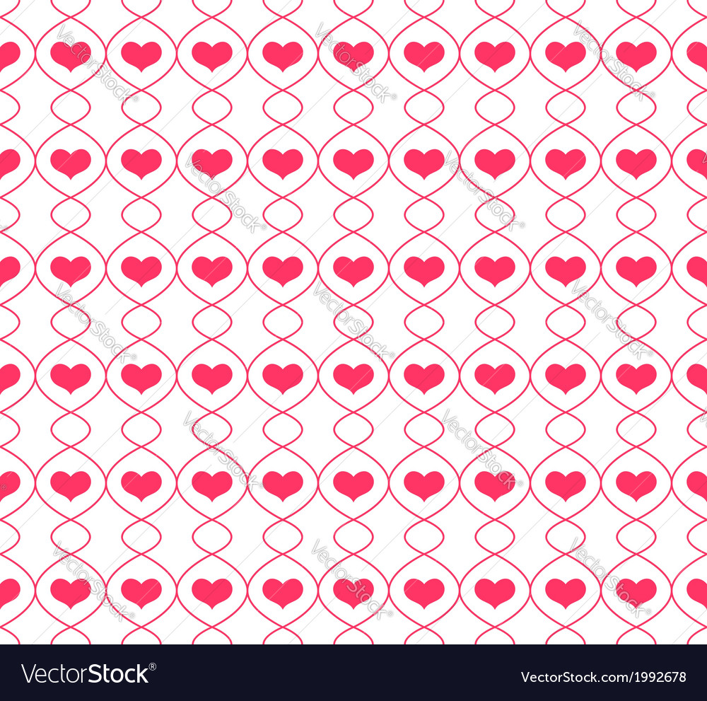 Pattern with repeating hearts Royalty Free Vector Image