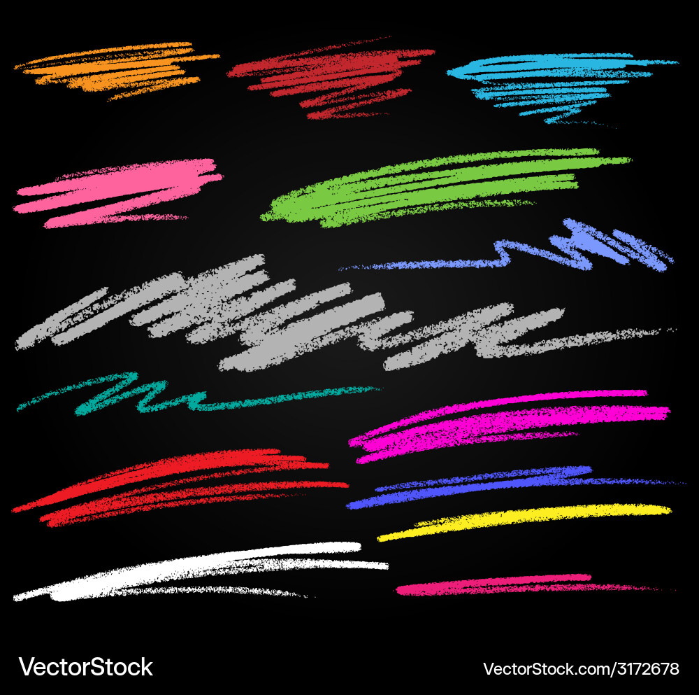 Scribble colorful smears hand drawn in pencil Vector Image