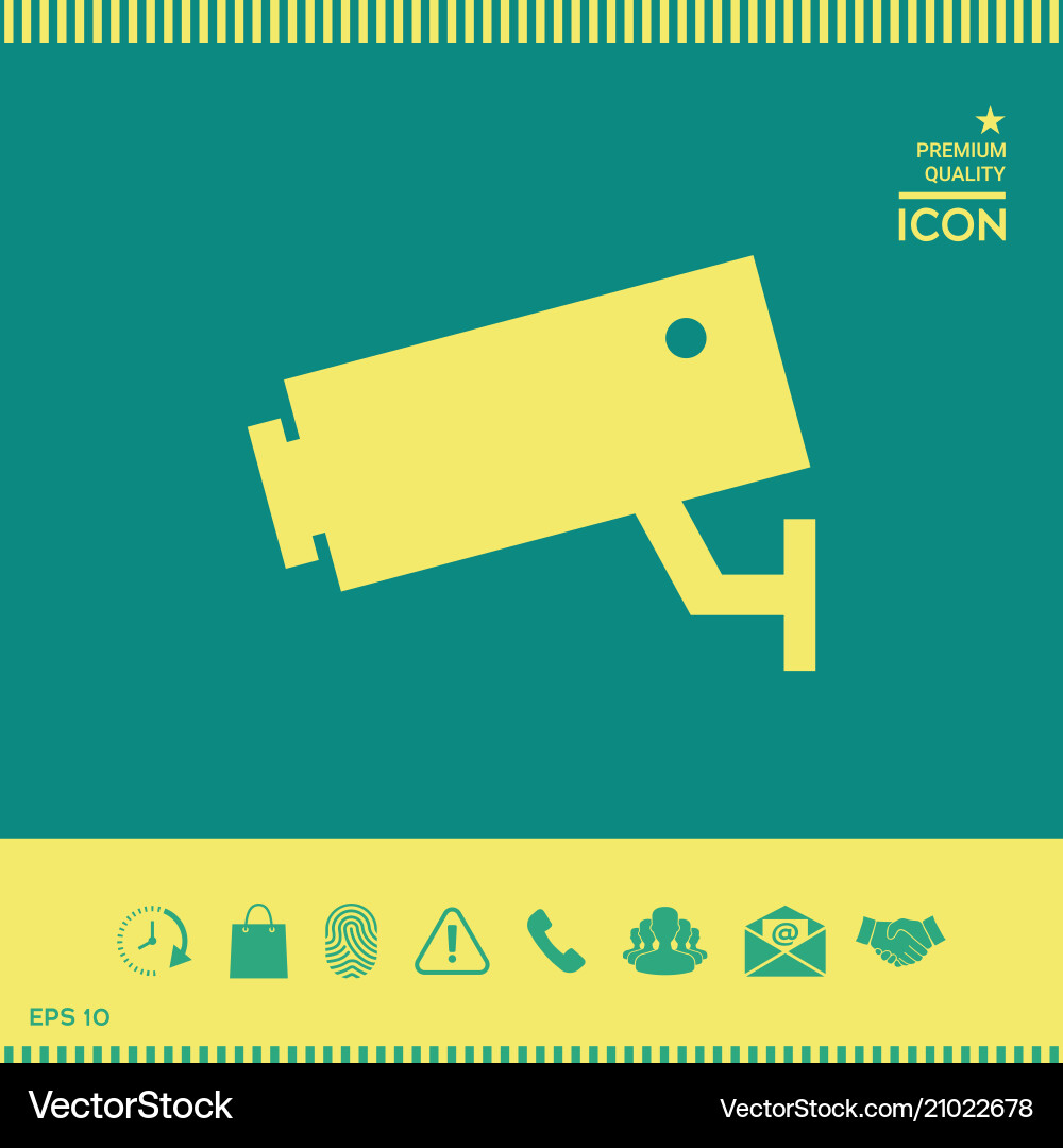 Security camera icon Royalty Free Vector Image
