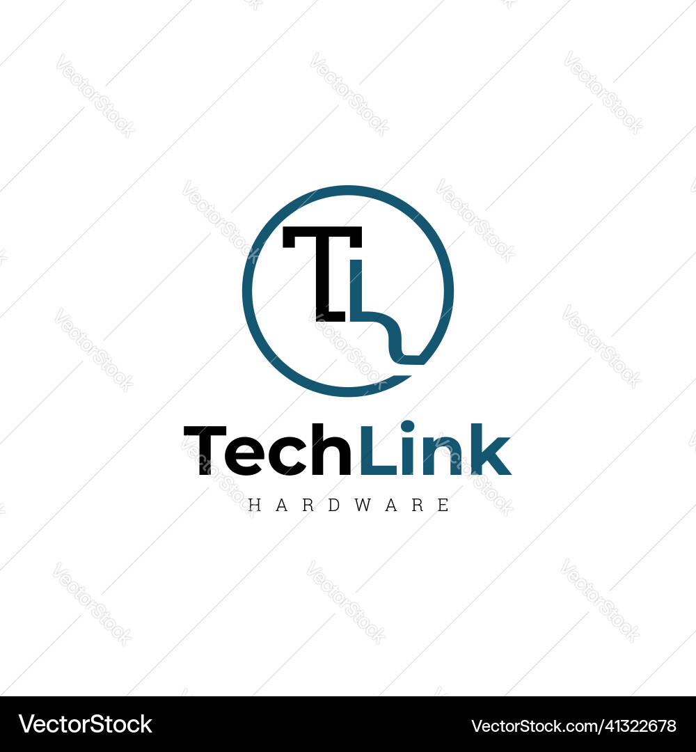 Simple clean minimalist letter mark tl logo Vector Image