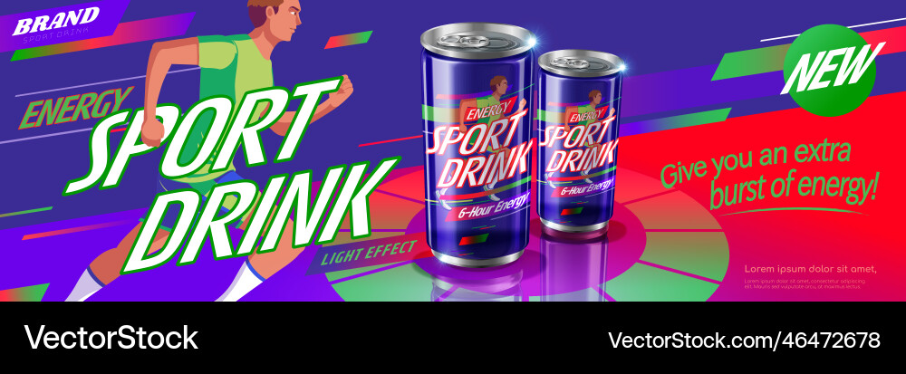 Sport drink banner ads Royalty Free Vector Image