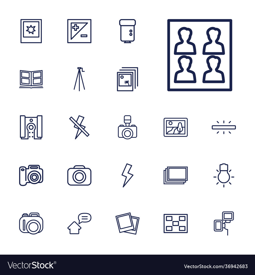 22 photo icons Royalty Free Vector Image - VectorStock