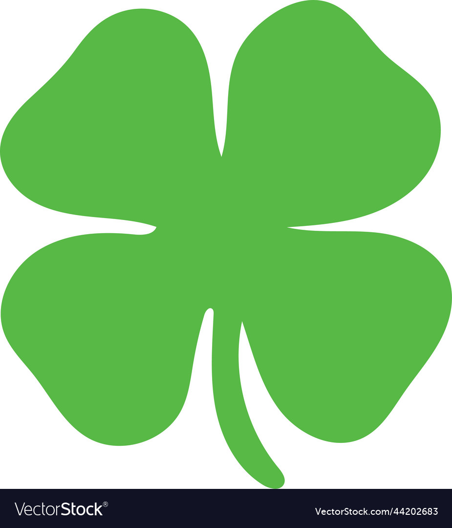 4 leaf clover st patricks day shamrock lucky plan Vector Image