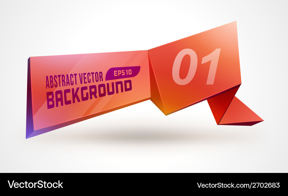 Abstract geometric 3d shape colorful banner Vector Image