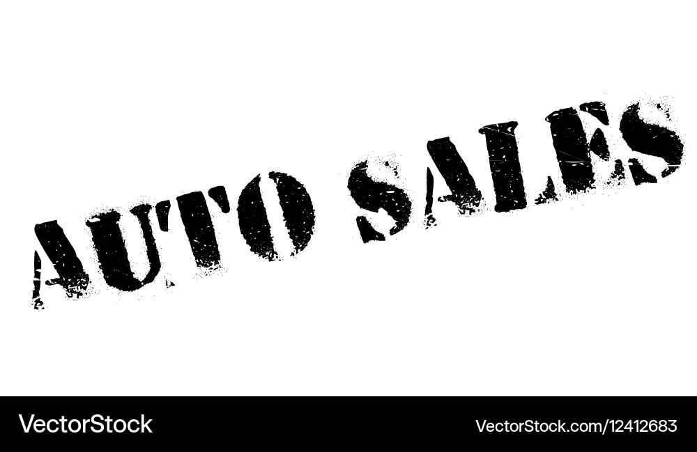 Auto sales rubber stamp Royalty Free Vector Image