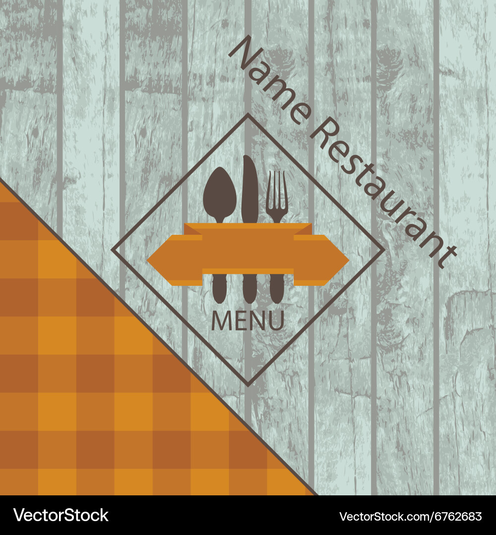 Menu with the texture of wood Royalty Free Vector Image