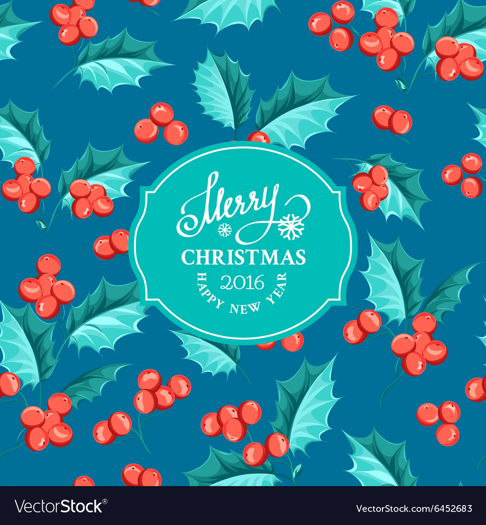 Mistletoe holiday card Royalty Free Vector Image