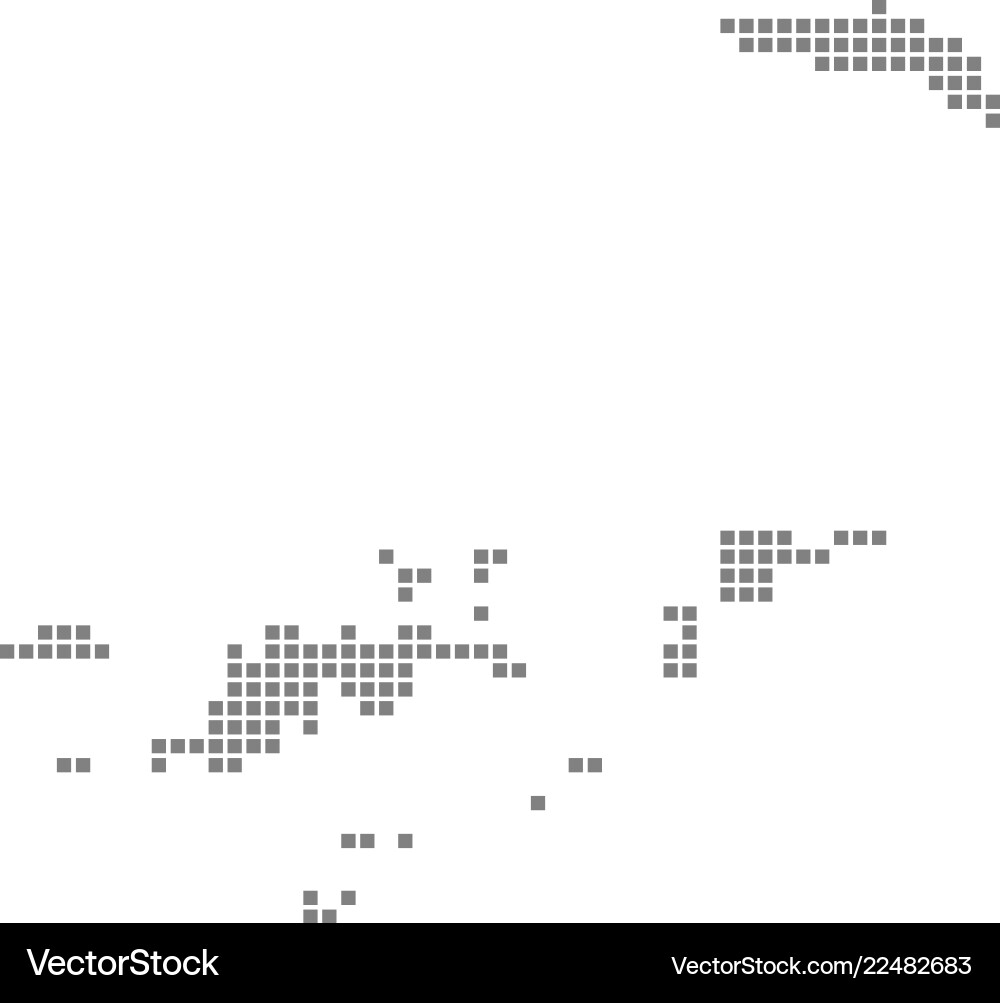 Pixel map of british virgin islands dotted Vector Image