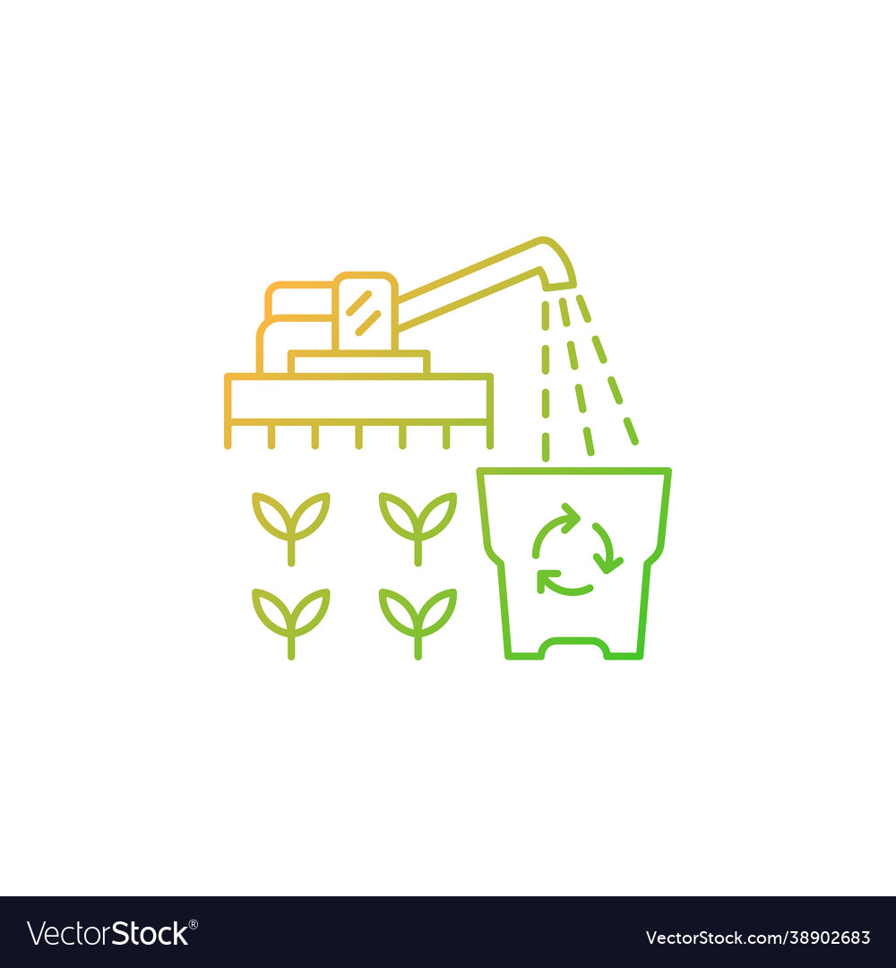 Provision surplus gradient linear icon Royalty Free Vector