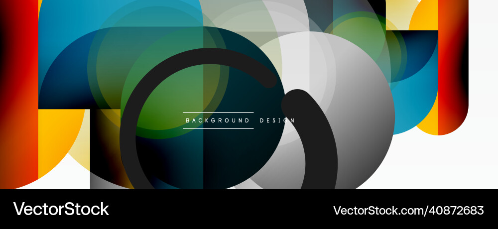 Round triangle shapes lines and circles geometric Vector Image