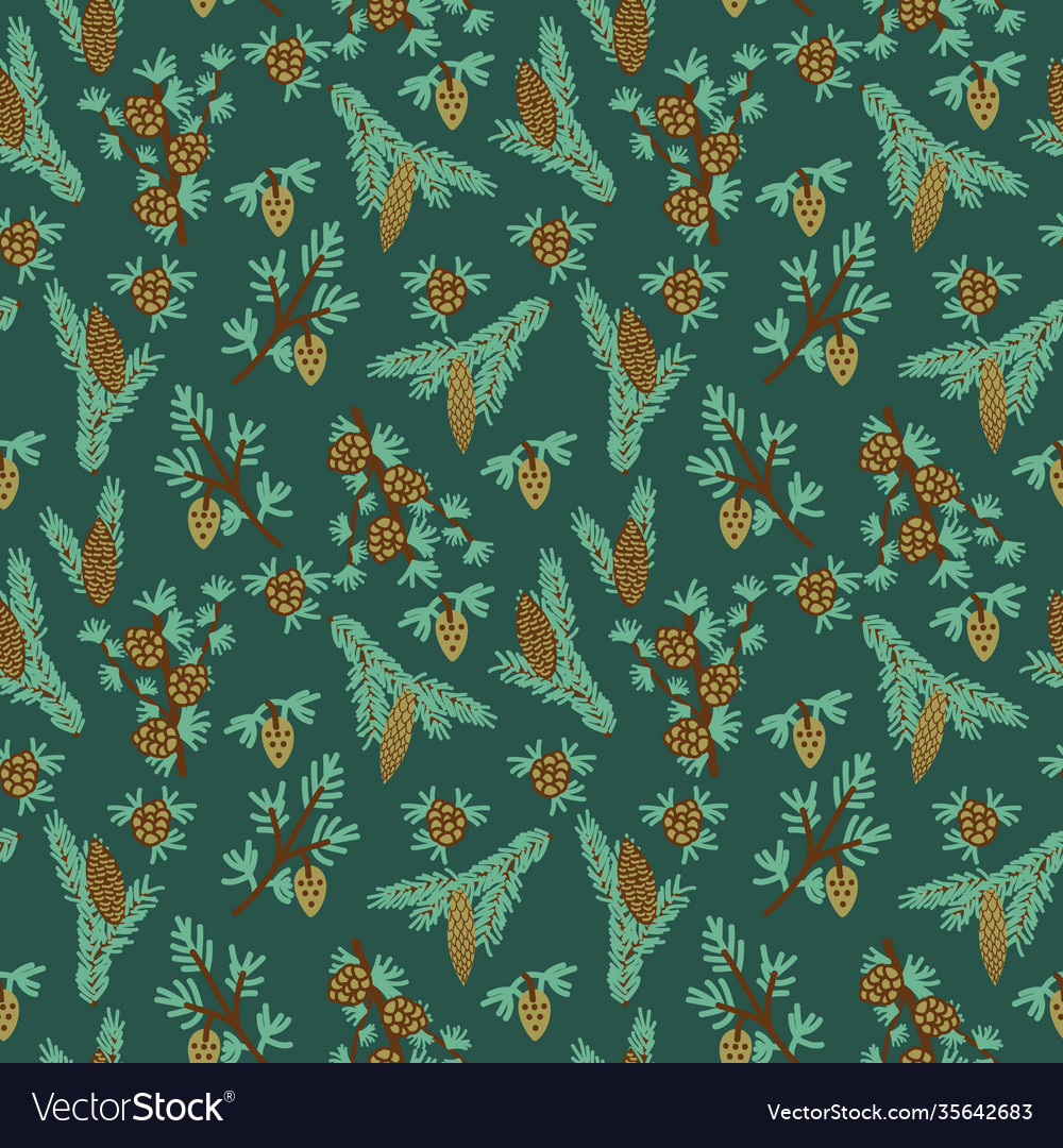 Seamless branches pattern Royalty Free Vector Image