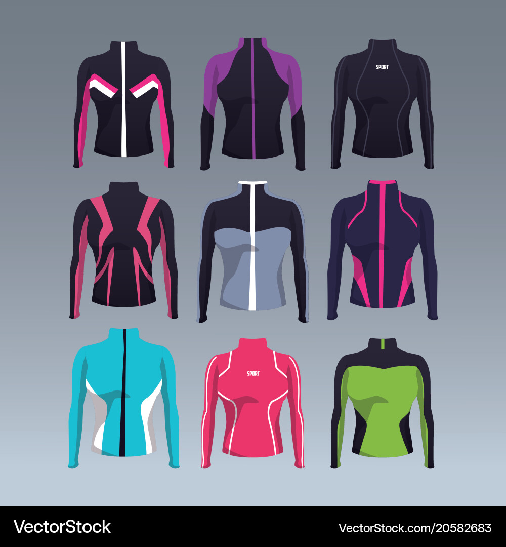 Set of sport jackets Royalty Free Vector Image