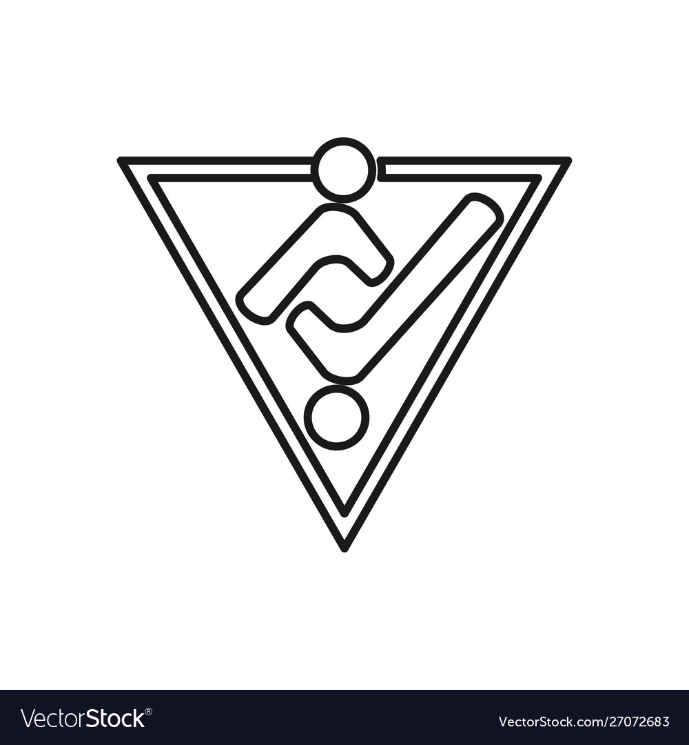 Triangle checklist commitment teamwork together Vector Image