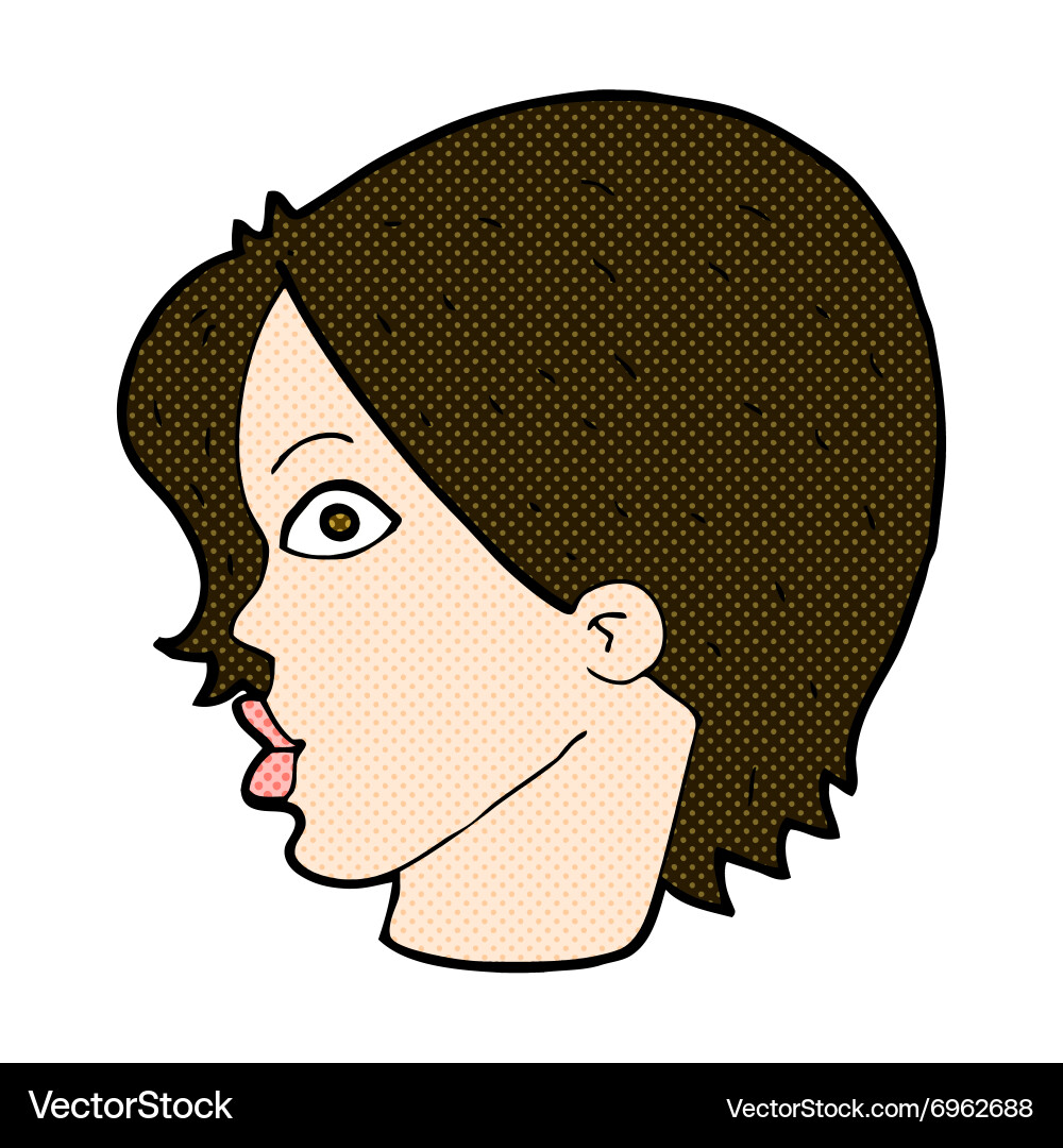 Comic cartoon staring woman Royalty Free Vector Image