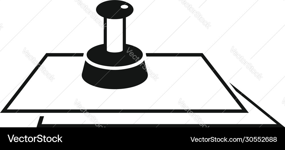 Justice paper stamp icon simple style Royalty Free Vector