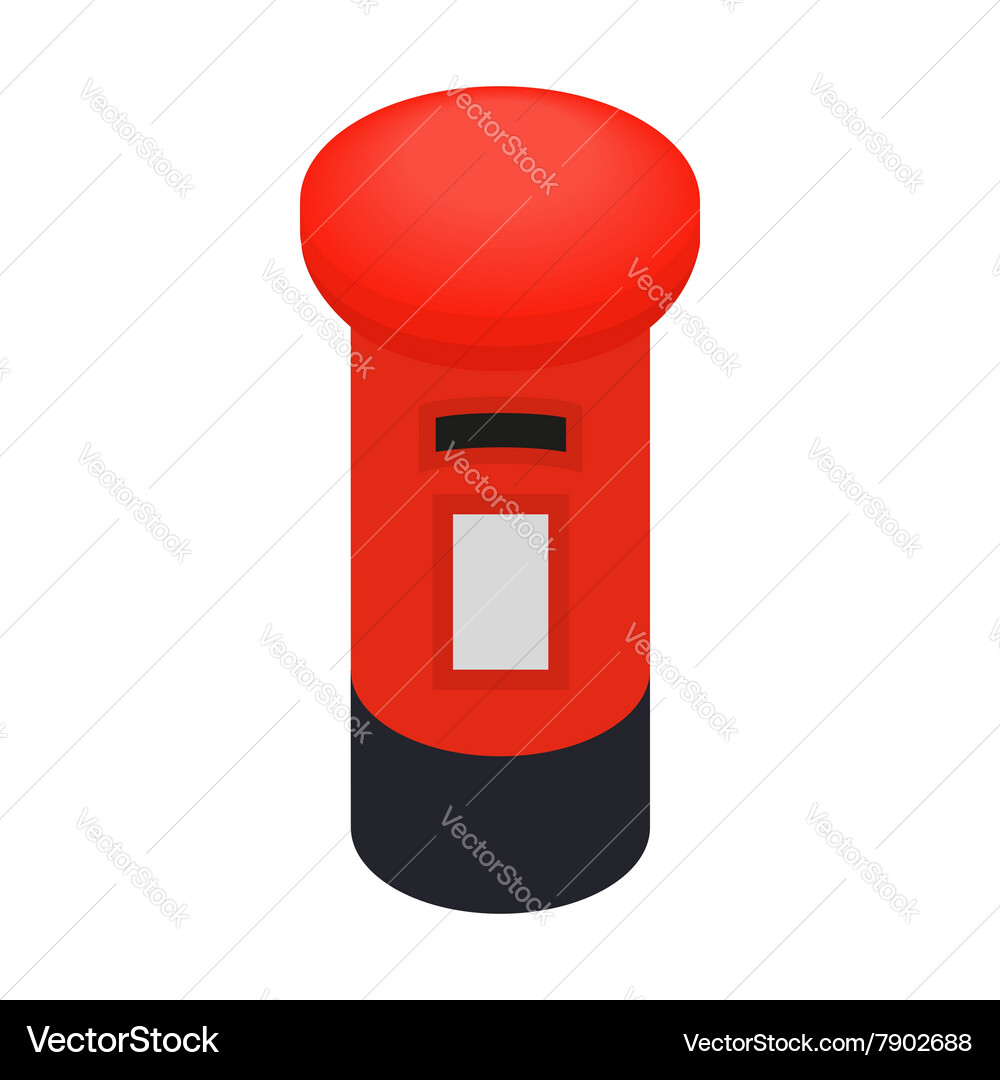 London red mail box icon isometric 3d style Vector Image