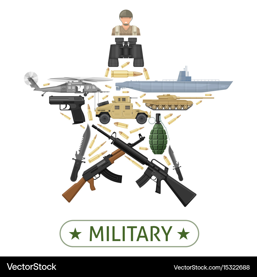 Military equipment design Royalty Free Vector Image