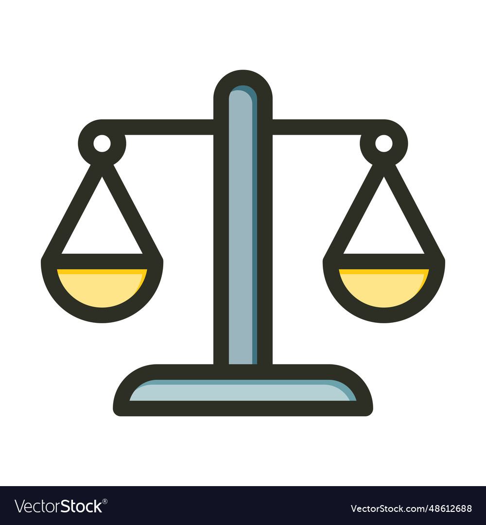 Scale thick line filled colors for personal Vector Image