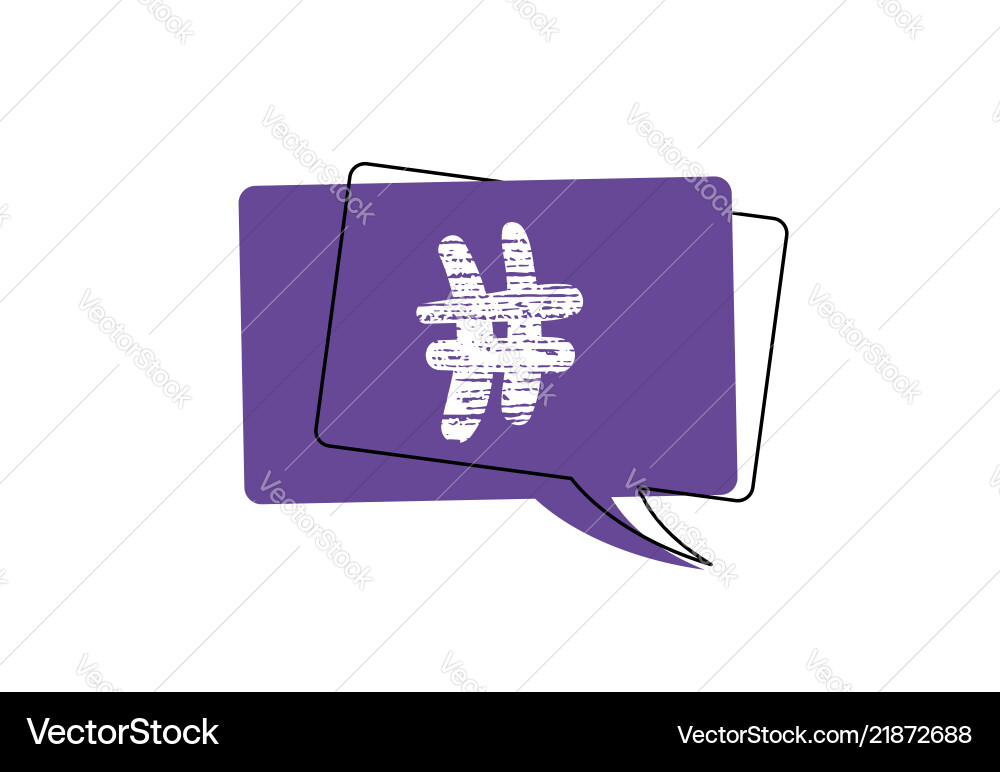 Set of hashtag signs Royalty Free Vector Image