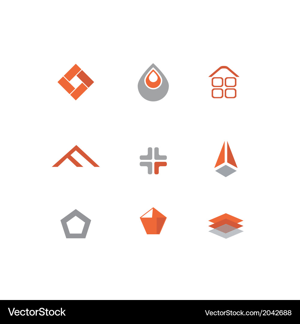 Symbol elements set for web design Royalty Free Vector Image