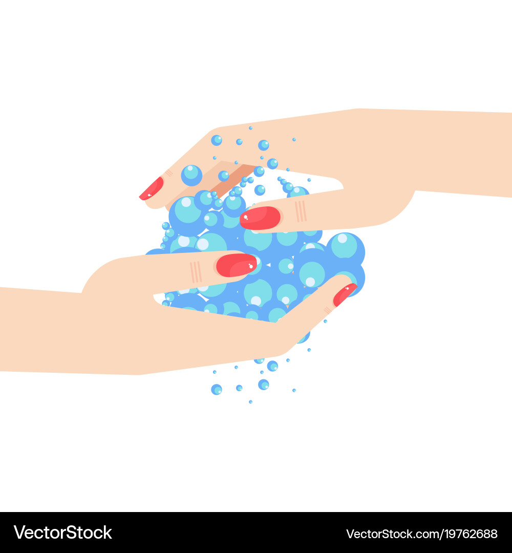 Washing woman hand Royalty Free Vector Image - VectorStock