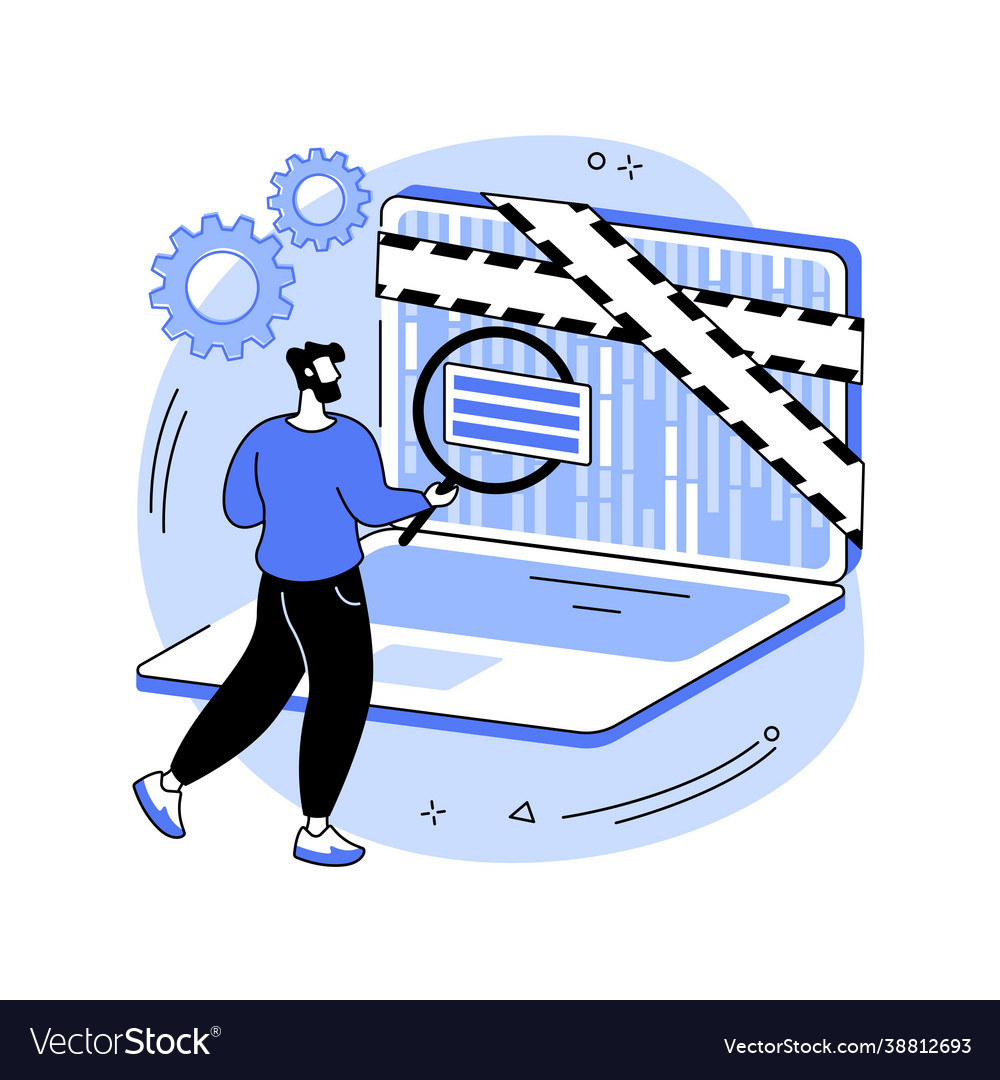 Computer forensics abstract concept Royalty Free Vector