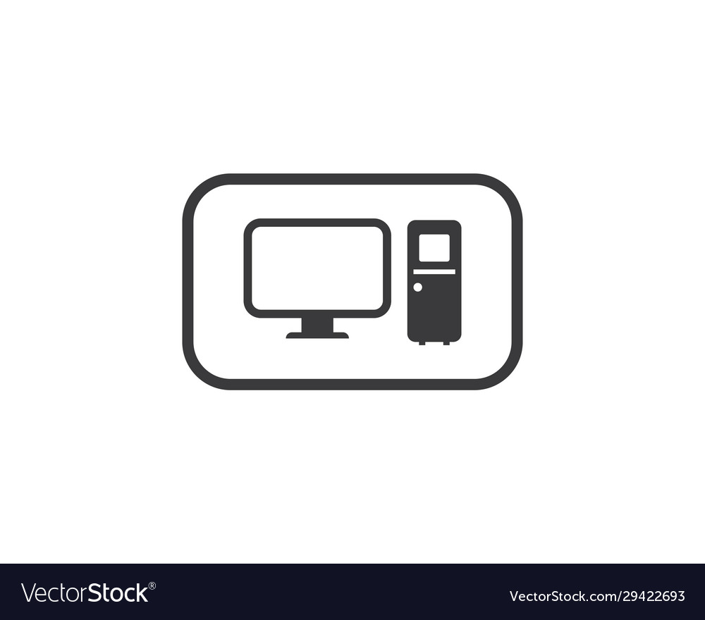 Computer logo icon Royalty Free Vector Image - VectorStock