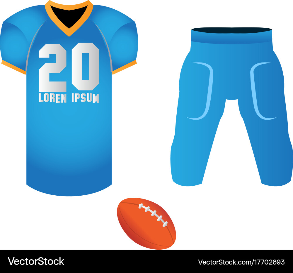 Isolated football uniform Royalty Free Vector Image