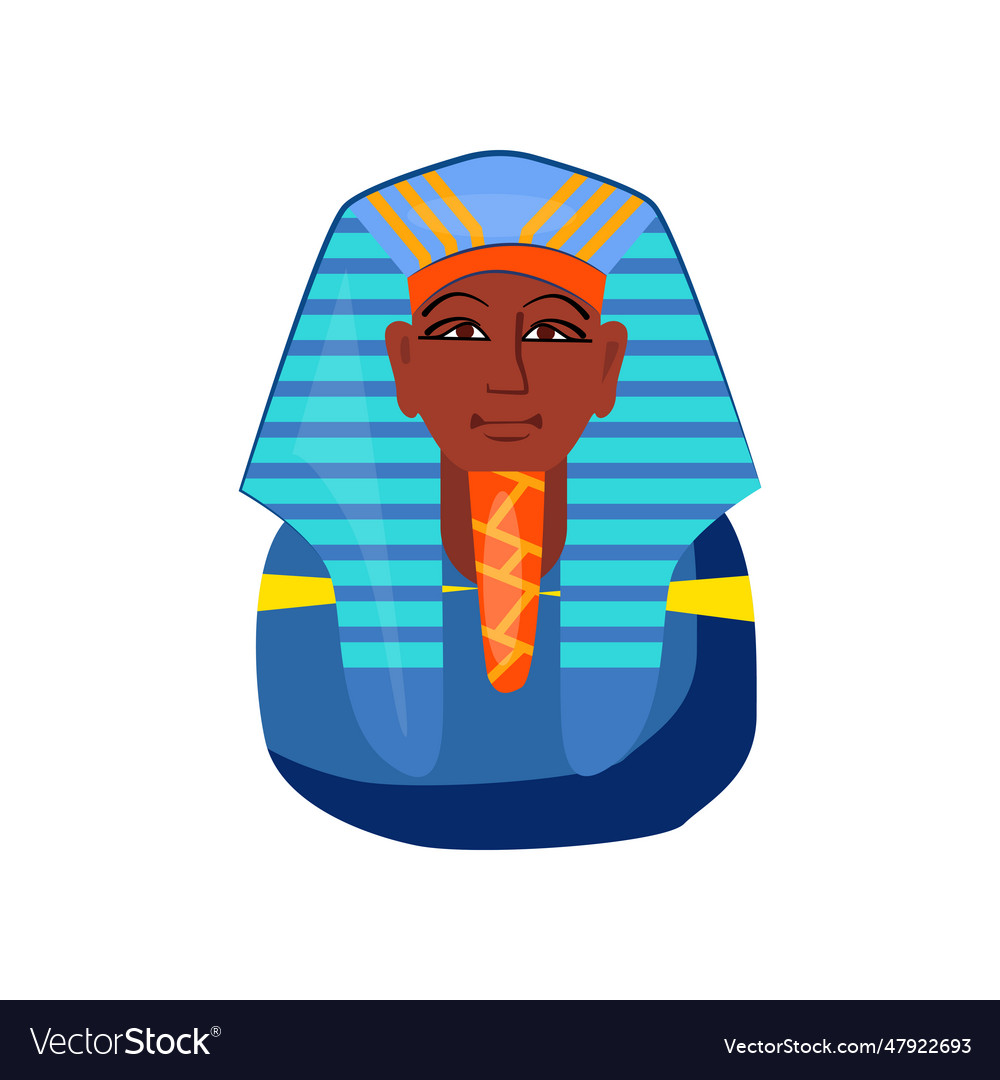 Pharaoh head Royalty Free Vector Image - VectorStock