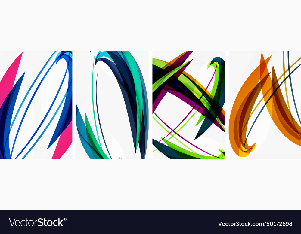 Abstract colorful wave posters for wallpaper Vector Image
