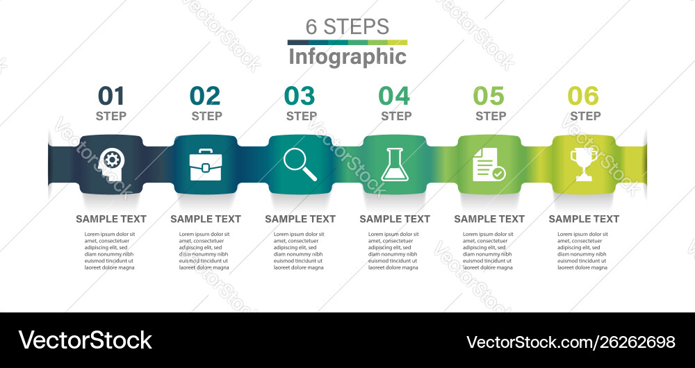Abstract ribbon timeline infographics template Vector Image