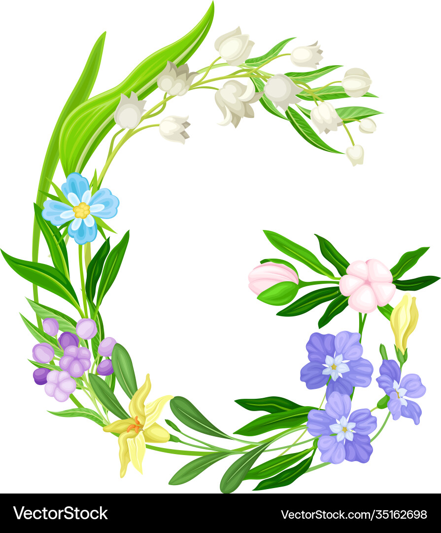 Alphabetical character g arranged from fresh Vector Image