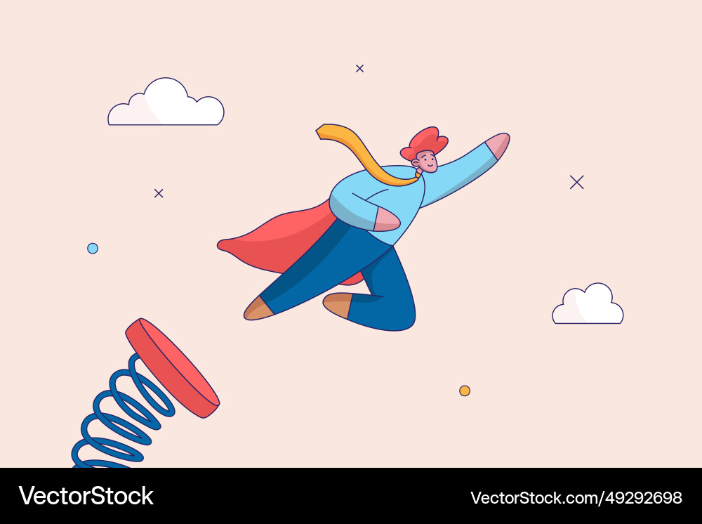 Leadership concept boost up your business growth Vector Image