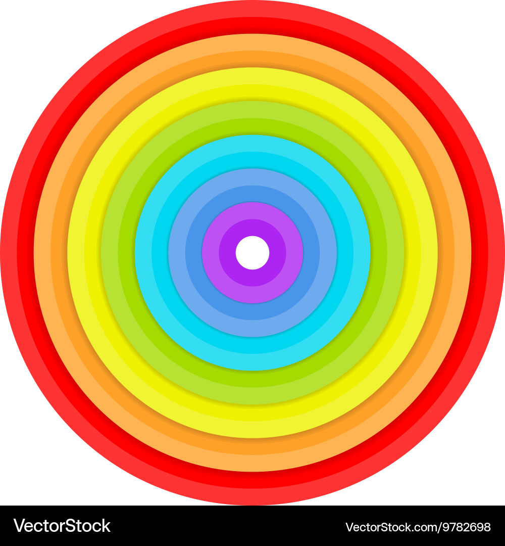 Rings painted in colors rainbow Royalty Free Vector Image