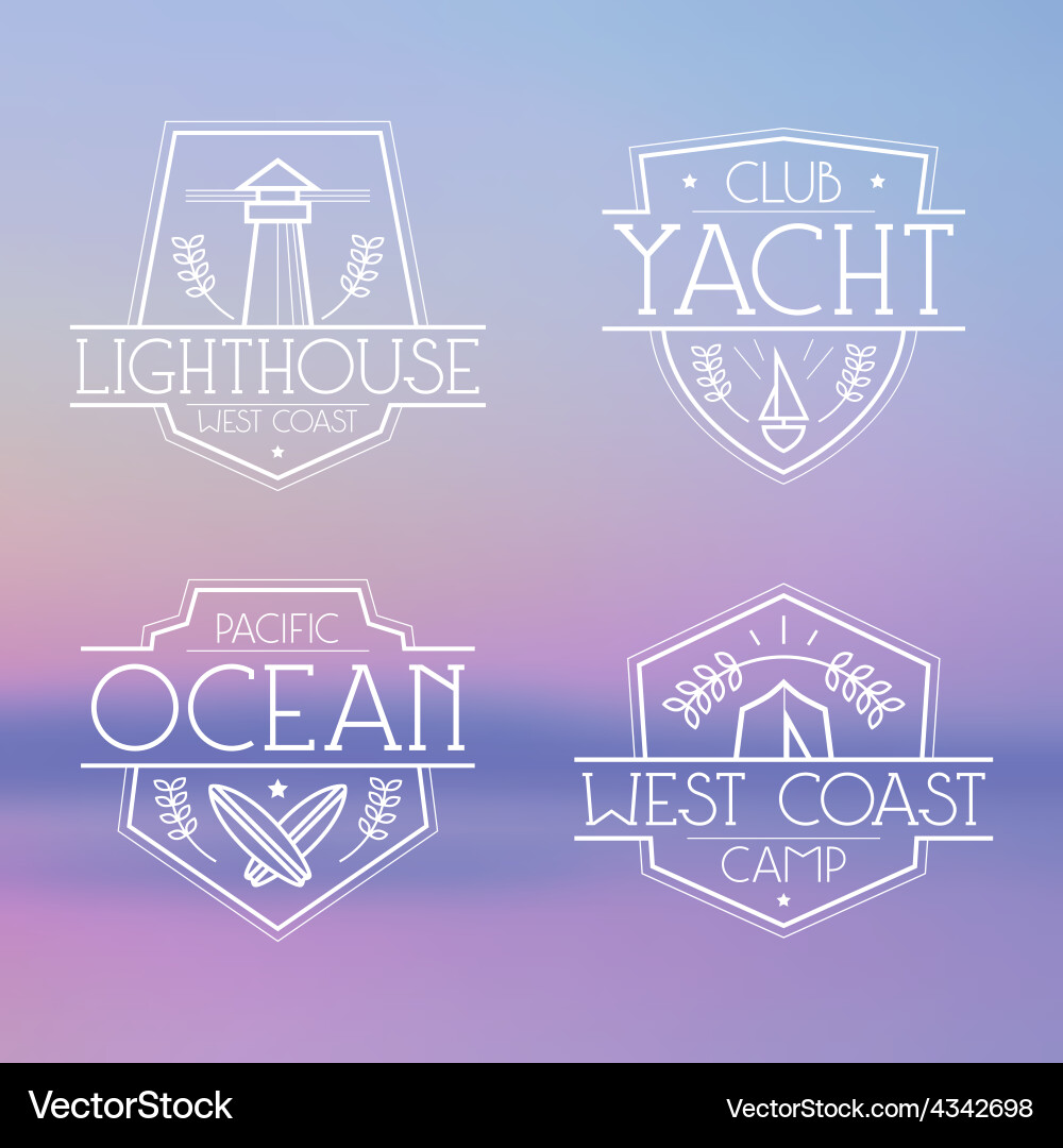 Sea badges and icons Royalty Free Vector Image