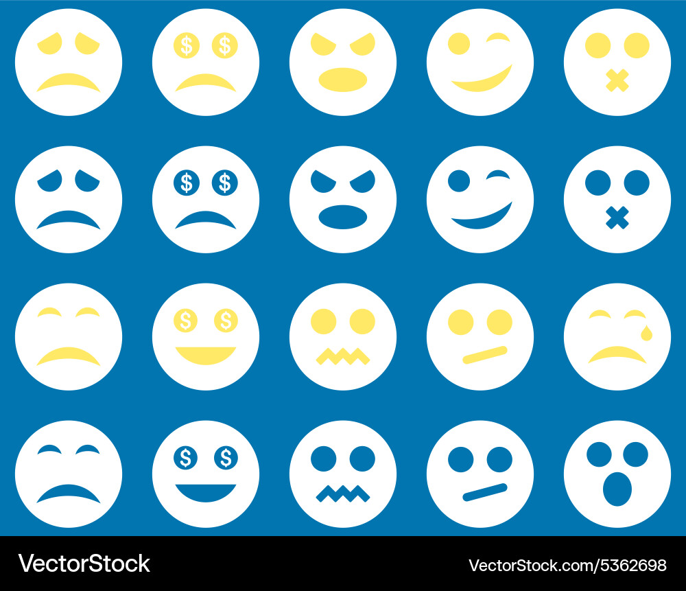Smile and emotion icons Royalty Free Vector Image